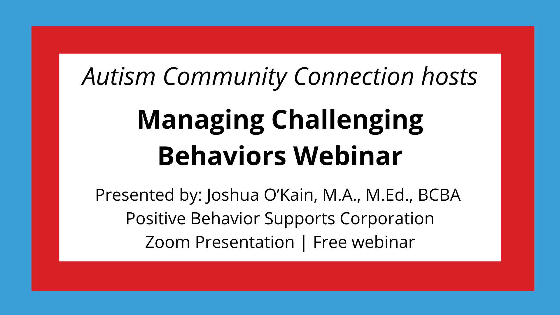 ACC Webinars - Autism Community Connection : Autism Community Connection